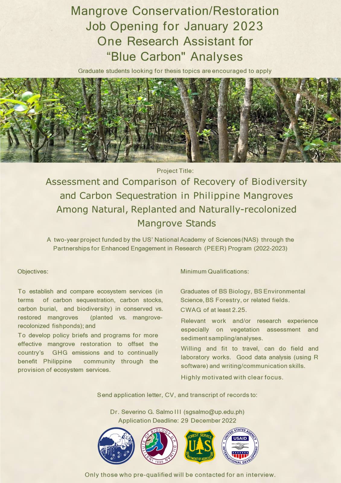 Job Opportunities – Mangrove Ecology